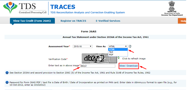 How To View And Read Form 26AS | A I R I E F Website